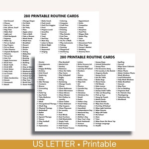 Printable Daily Routine Cards for Kids Toddler Visual Schedule and ...