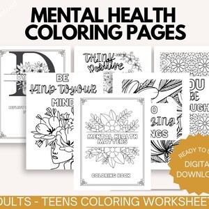 50 Adult and Teens Coloring Pages Mental Health and Relaxation ...
