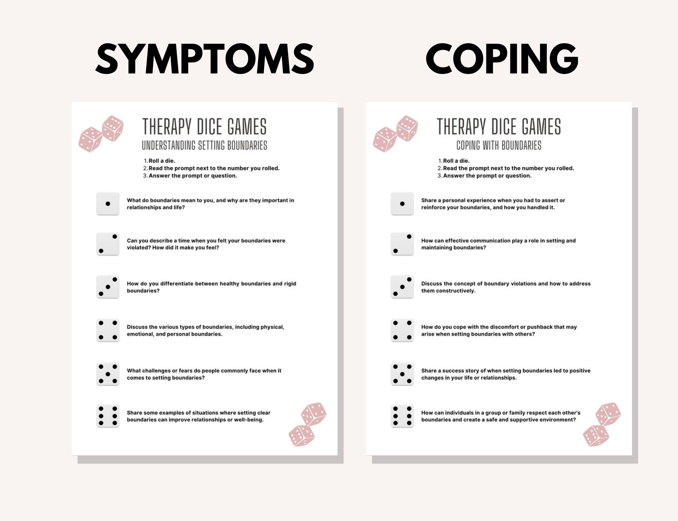 Counselling and Therapy Games With Dice for Anger Management, Anxiety ...