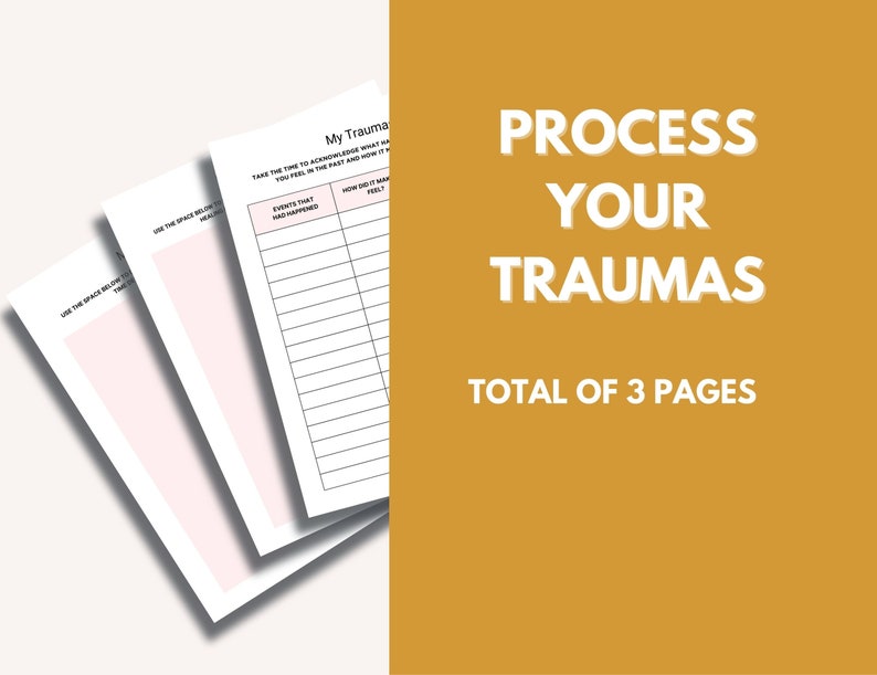 Trauma Worksheets Adult MEGA Bundle, PTSD Workbook, CBT for Teens ...