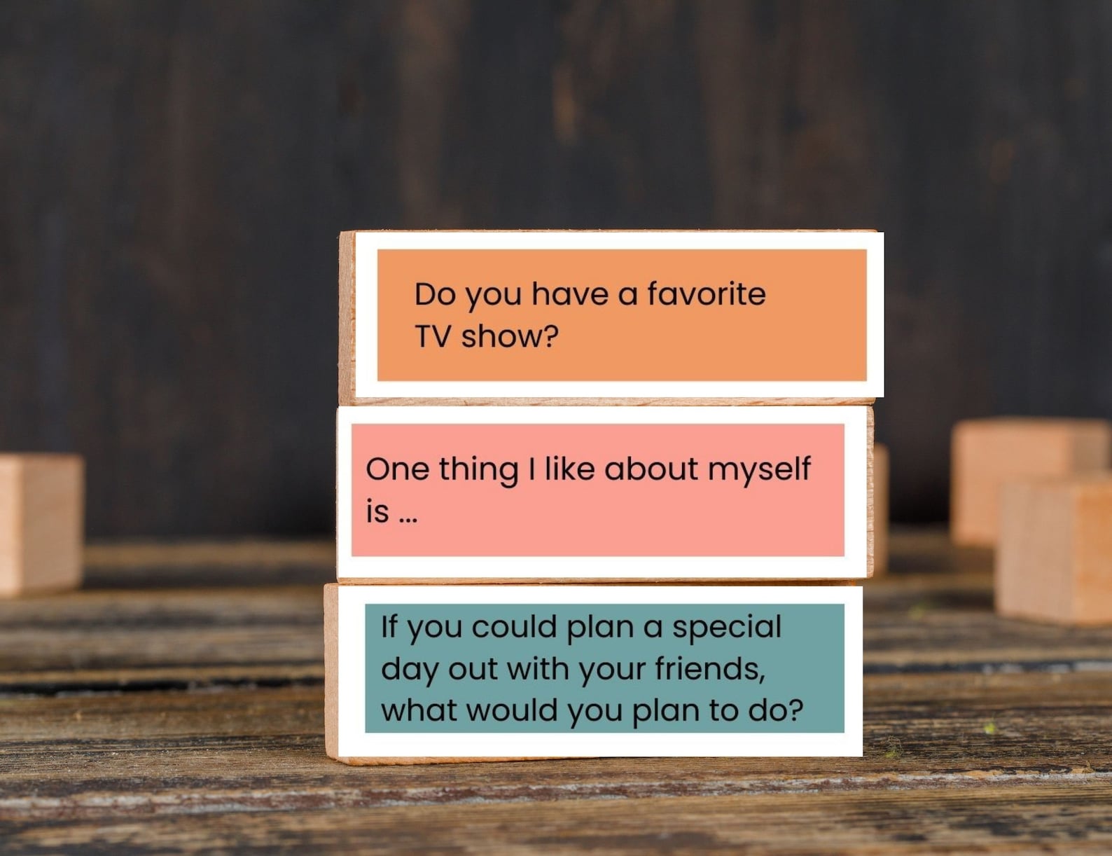 Jenga Conversation Starter Cards Social Psychology Table - Etsy