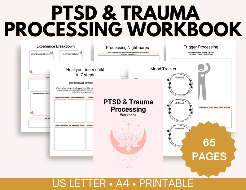 Trauma Worksheets Adult MEGA Bundle, PTSD Workbook, CBT for Teens ...