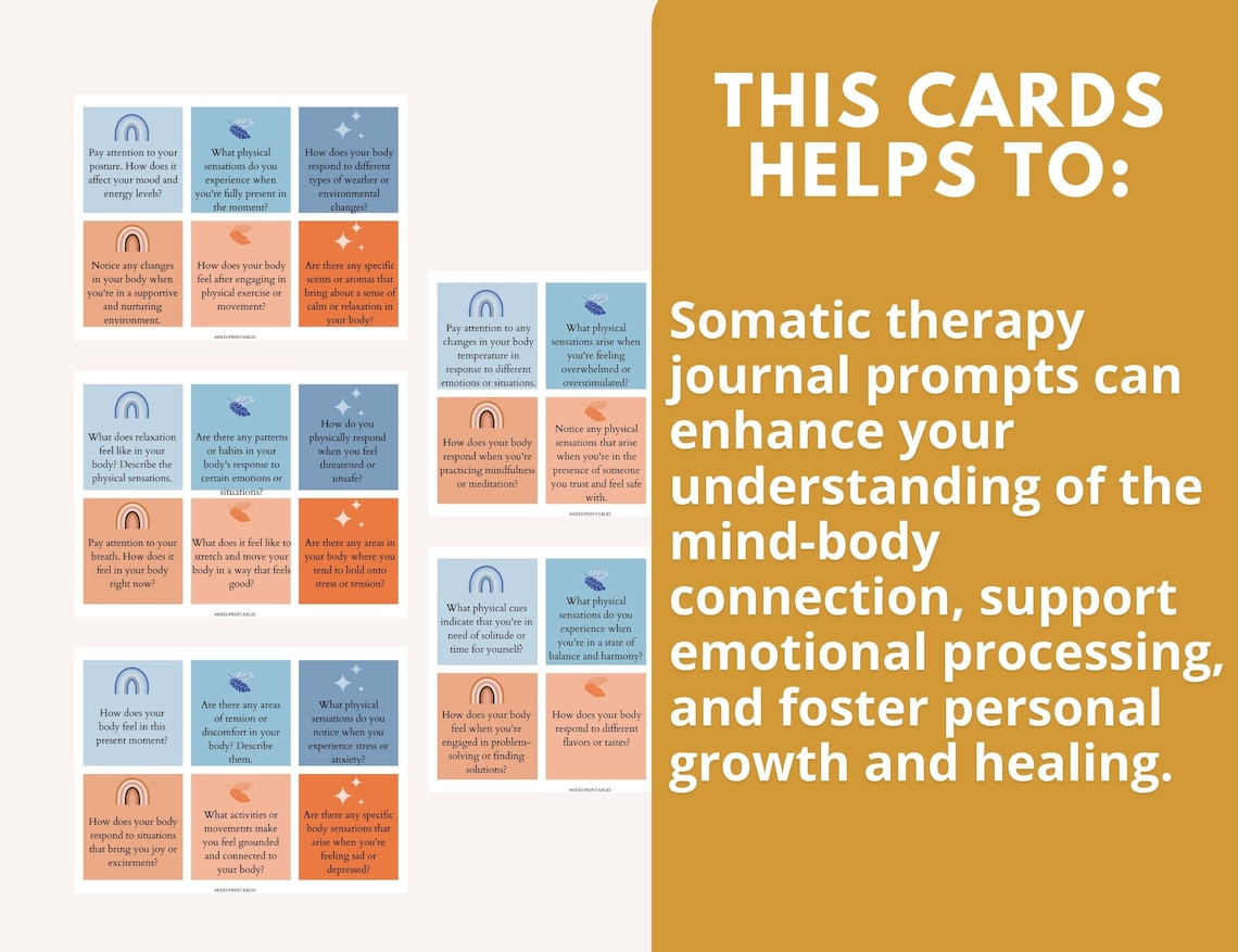 Somatic Therapy Coping Skill Cards Nervous System Regulation Polyvagal