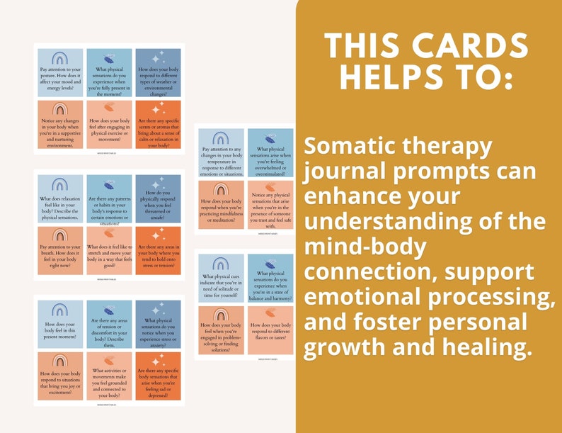 Somatic Therapy Coping Skill Cards, Nervous System Regulation Polyvagal ...