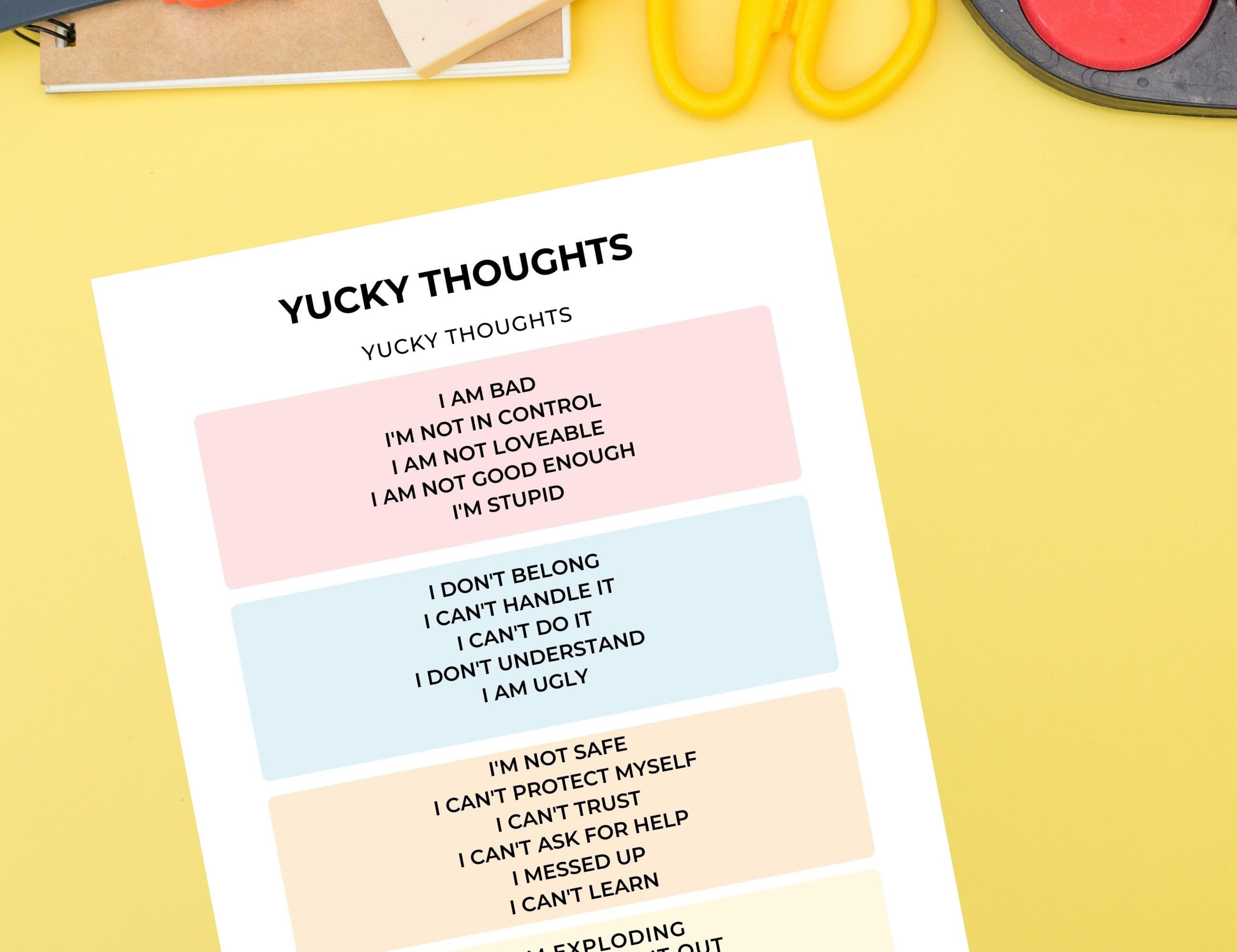 EMDR Workbook for Kids, Therapy Worksheets, EMDR Resources, EMDR ...