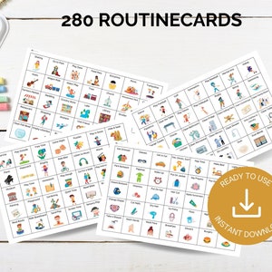 Boho Montessori Daily Routine Cards - 280 Printable Visual Schedules ...