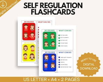 Self-regulation Flashcards Understanding Your Zones Calming - Etsy