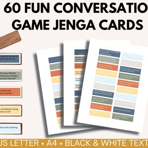 Jenga Conversation Starter Cards, Social Anxiety, Social Psychology ...