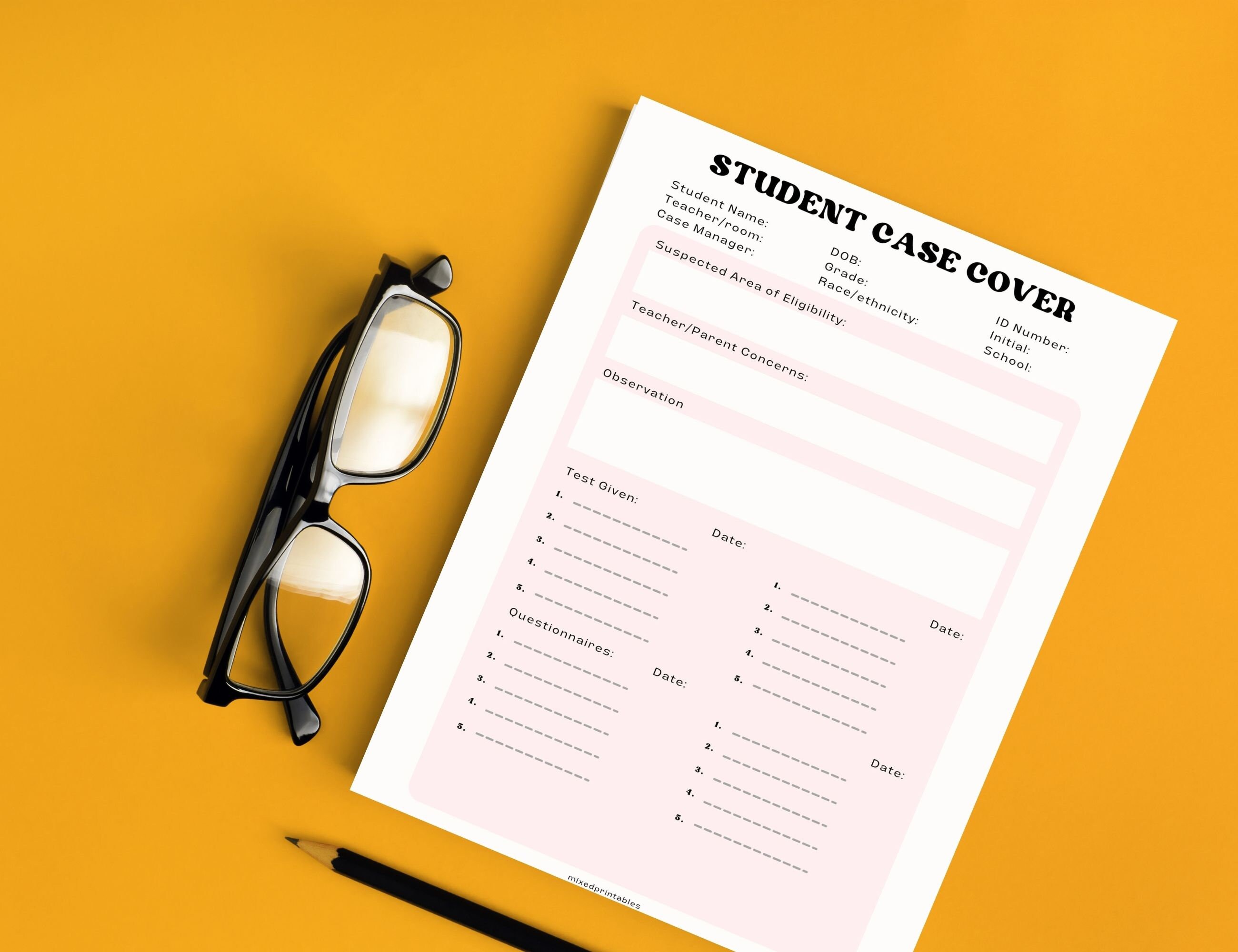 School Psychologist Test Checklist, School Assessment Checklist, Case ...