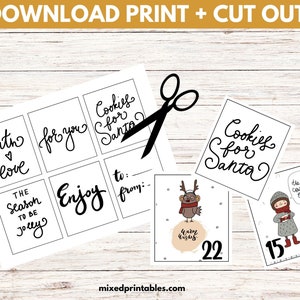 Printable Advent Calendar Numbers, Create Your Own Christmas Countdown ...