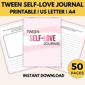 Well Being Tween Journal | Printable Self-care and Therapy Worksheets ...