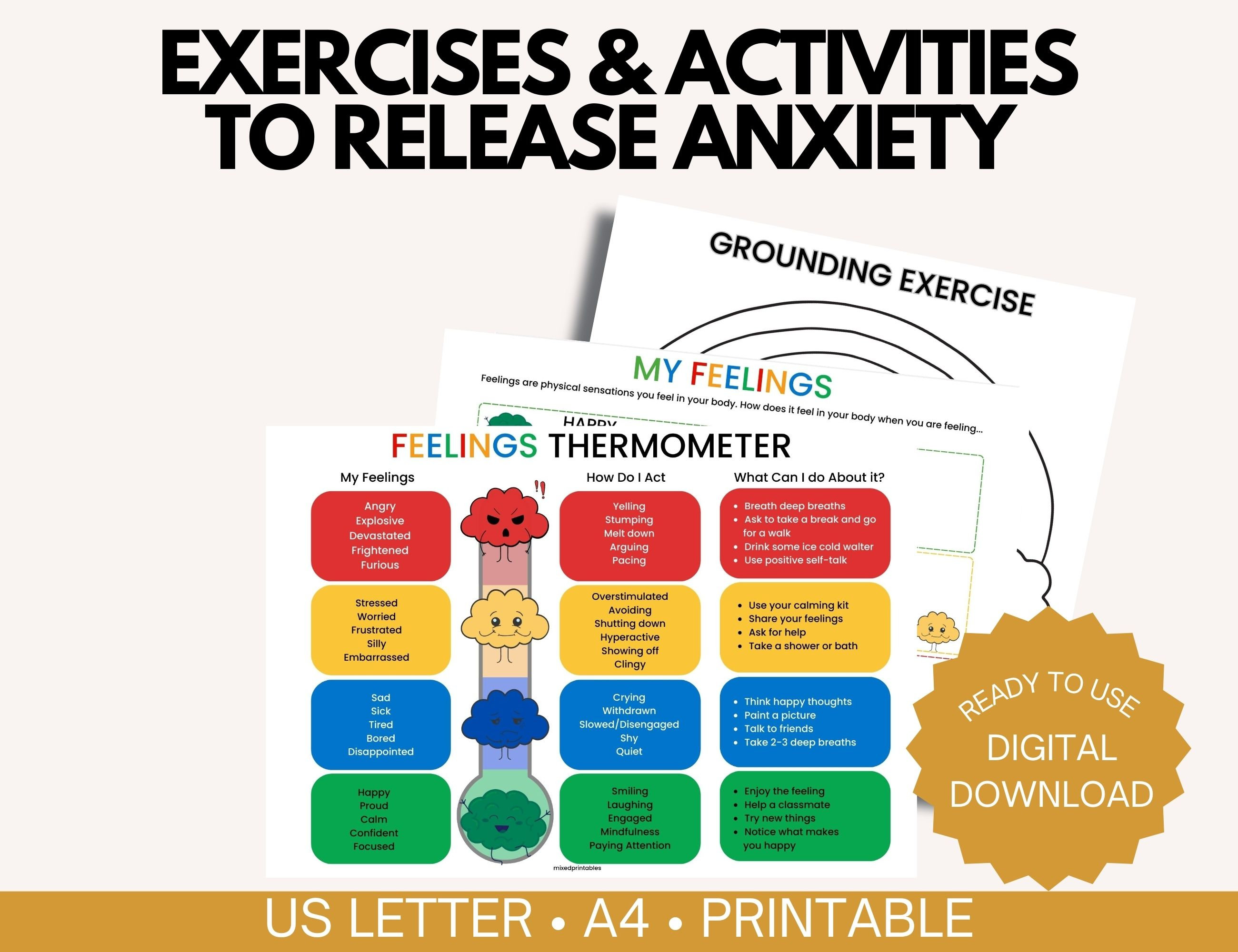 Feelings Chart for Kids, Feelings Thermometer, Emotions Thermometer ...