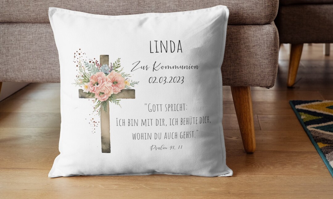 Communion Pillow With Name, Date and Saying Personal Communion Gifts - Etsy