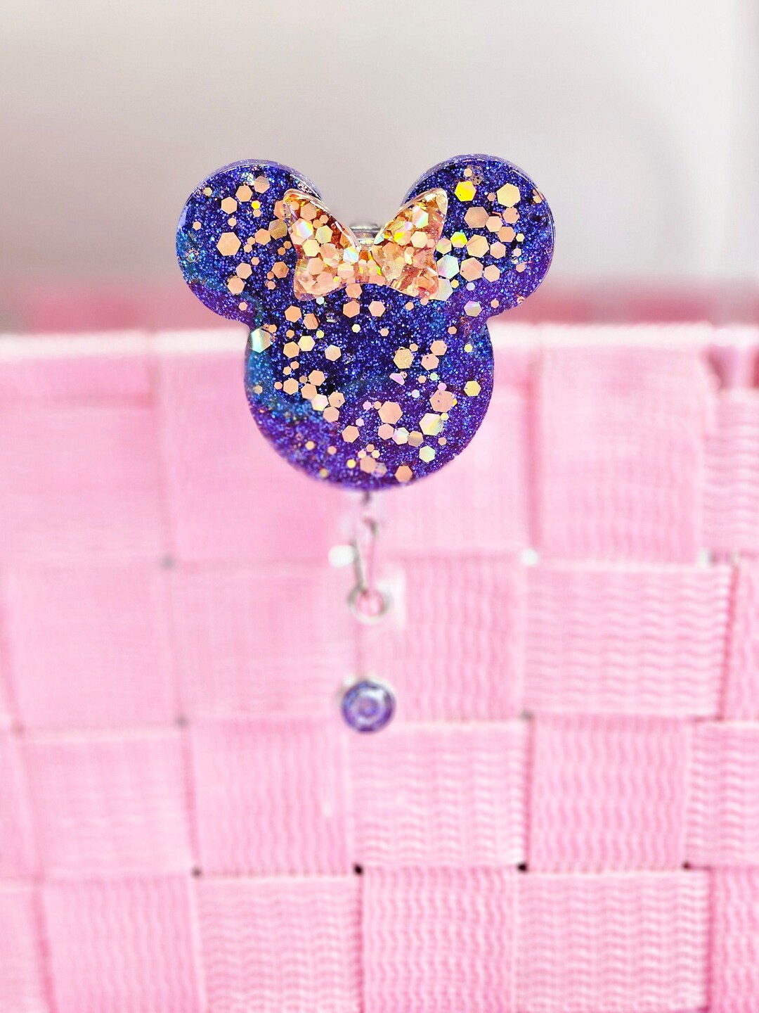 Navy Blue Mouse Badge Reel | Disney Badge Reel | Nurse Badge Reel ...