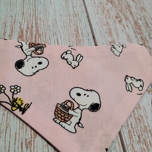 Spring Snoopy Pet Bandana, Reversible Over the Collar Pet Bandana ...