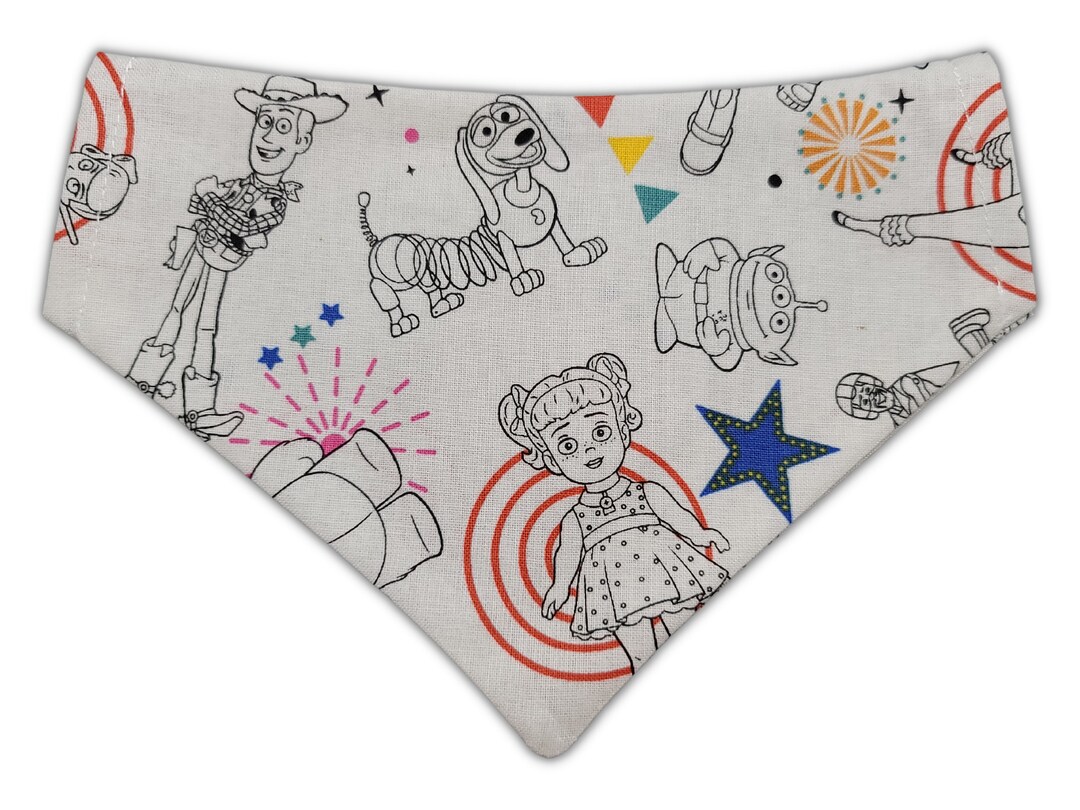 Toy Story Pet Bandana, Reversible Over the Collar Pet Bandana, Toy ...