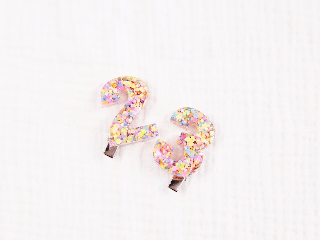 Birthday Age Clip for Girls | Number Hair Clip | Gifts for Girls ...