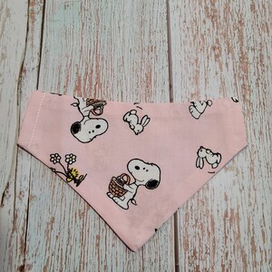Spring Snoopy Pet Bandana, Reversible Over the Collar Pet Bandana ...