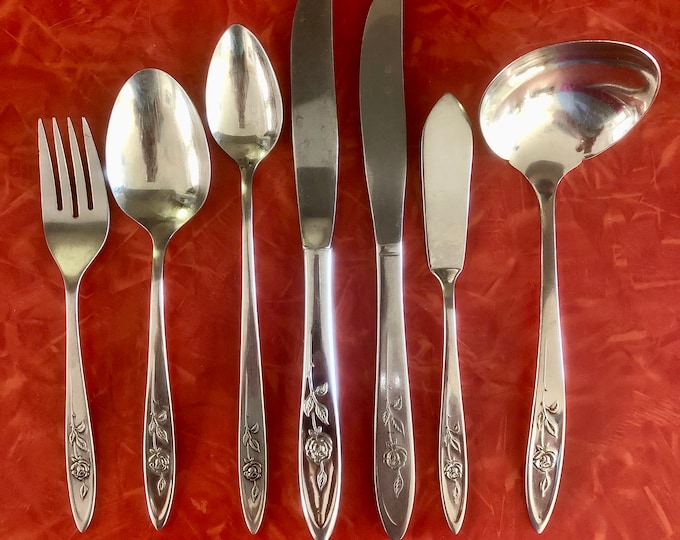 Oneida Vintage Flatware | My Rose Pattern Stainless Silverware Roses ...