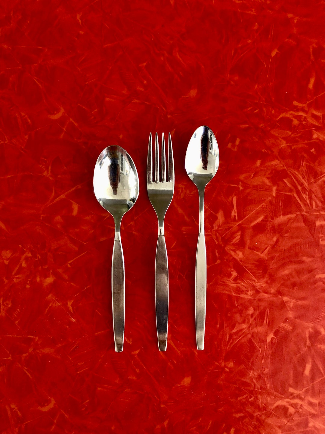 Frostfire Oneida Community Circa 1964 Satin Handles - Etsy