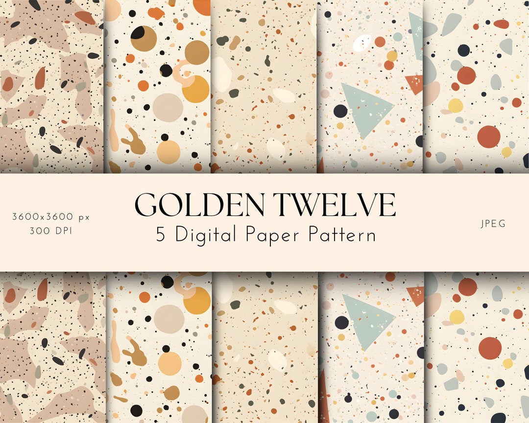 Neutral Terrazzo Digital Paper. Terrazzo Texture. Seamless - Etsy