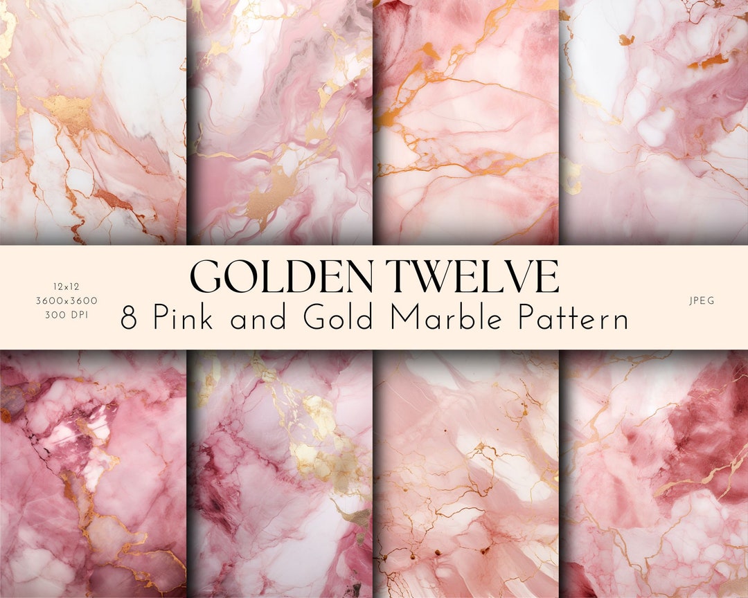Dusty Pink Gold Marble Rose Gold Digital Paper. Marble Texture. Pink ...