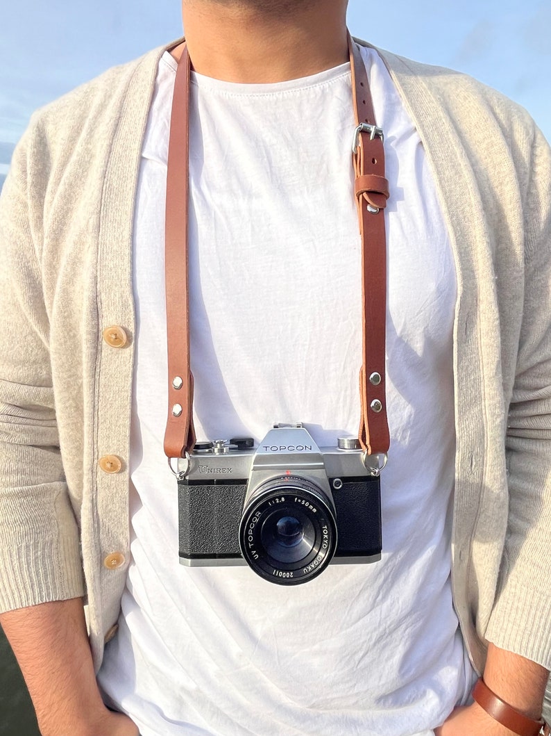 Adjustable Camera Leather Strap Handmade Genuine Leather Accessory - Etsy