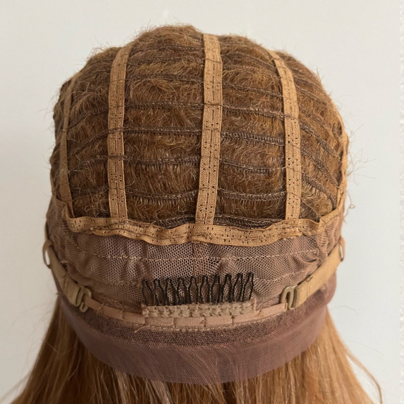 Daily Wear Updo WIG! Long Straight Ginger Human Hair Blend Wig, 360 ...