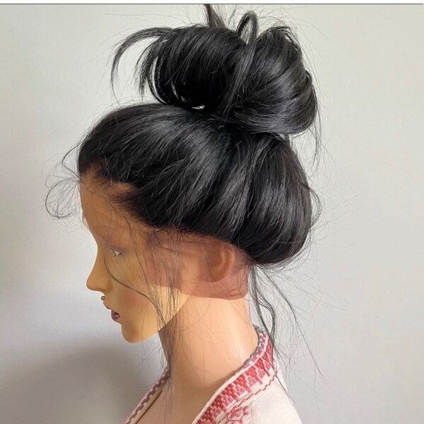 Human Hair Lace Front Wig - Etsy