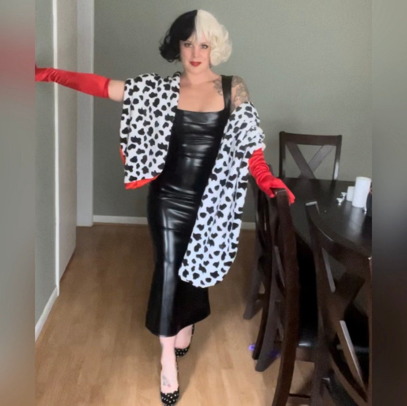 Complete Cruella Devil Cosplay Costume Halloween Cons Dress Etsy