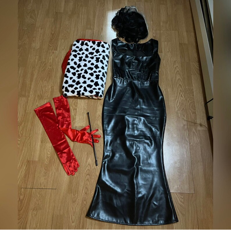 Complete Cruella Devil Cosplay Costume Halloween Cons Dress Etsy
