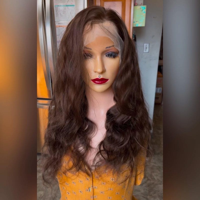 Transparent Lace Human Hair Wig - Etsy