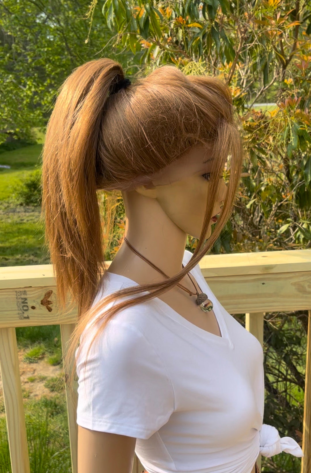 Daily WIG 27 Long Straight Updo GINGER 360 Lace 13x6 Free Parting Human ...