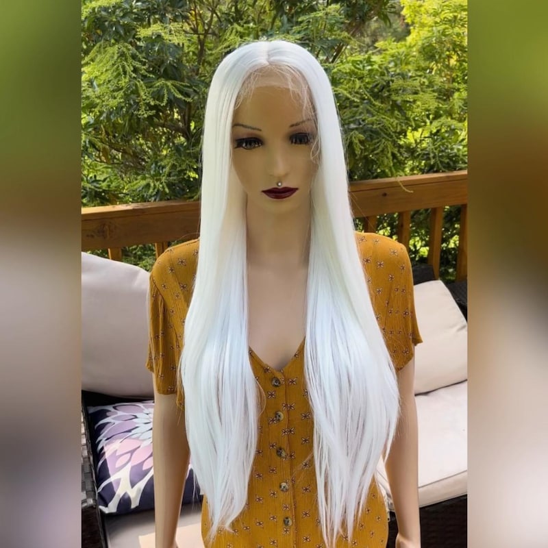 Long White Wig - Etsy
