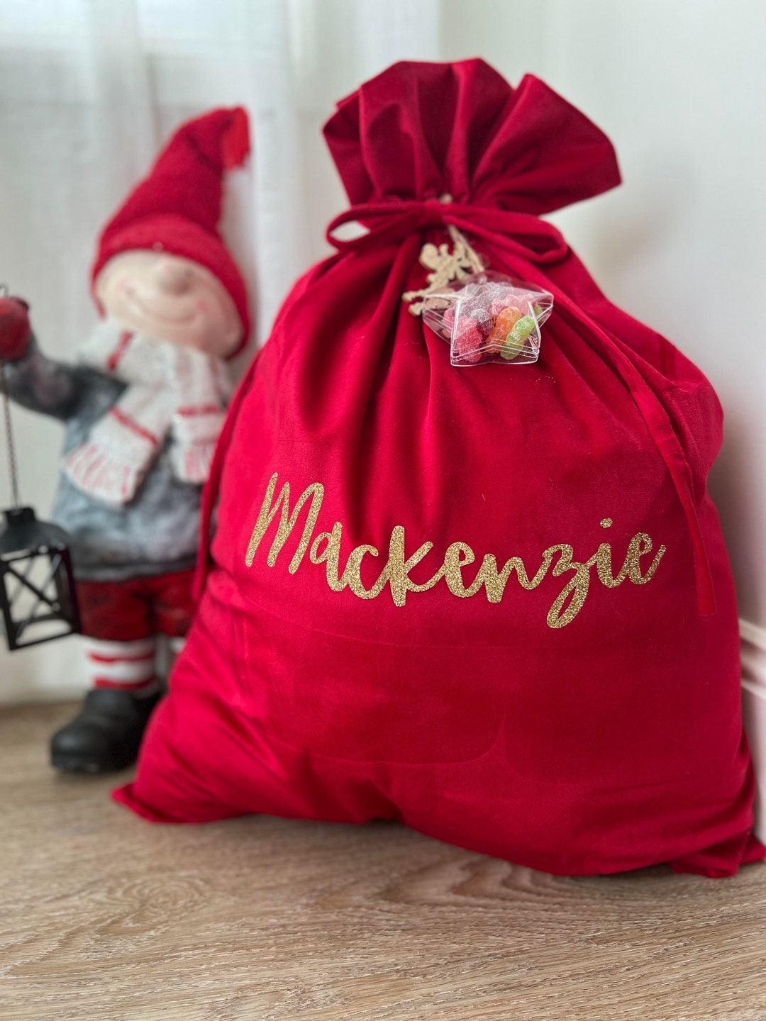 Personalised Velvet Santa Sacks - Etsy