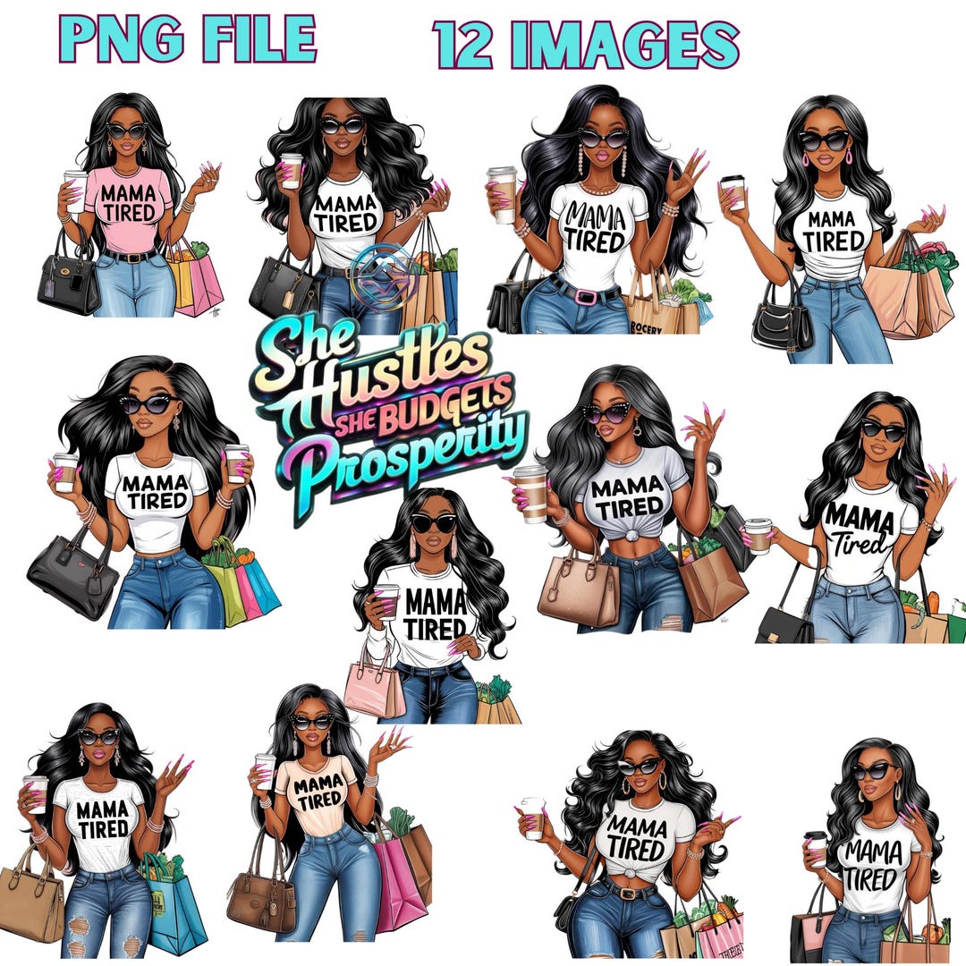 Tired Mom PNG Clipart – Perfect for Stickers, Cards, Planners ...