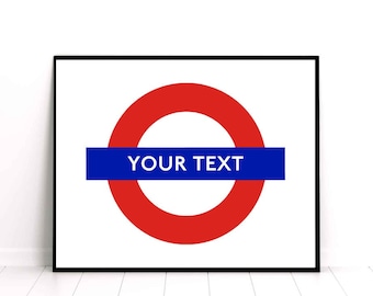 Custom London Underground Signs - Etsy UK