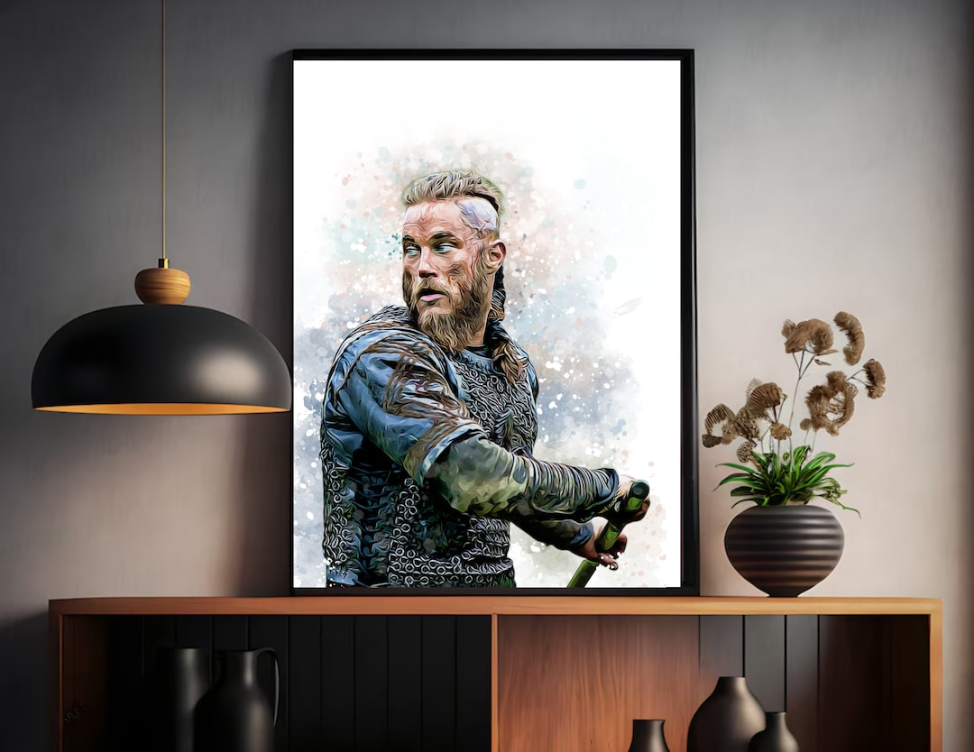 Vikings TV Show Poster Ragnar Lothbrok Wall Art Print Norse King Decor ...