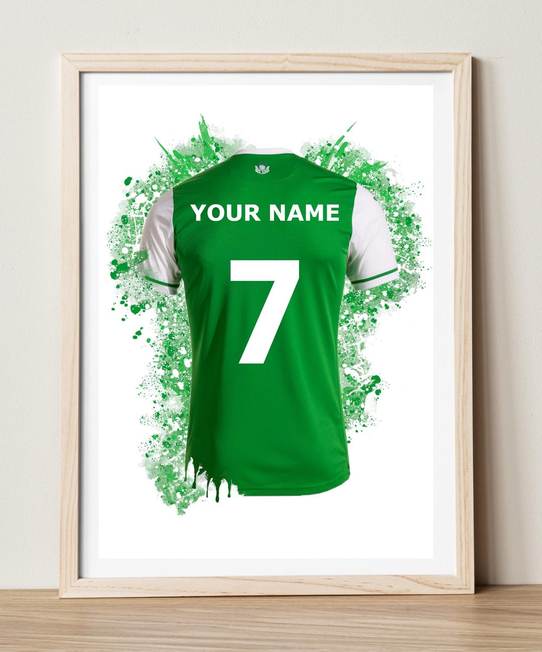 Hibernian FC Personalised Poster Football Wall Art Print Kids Bedroom ...