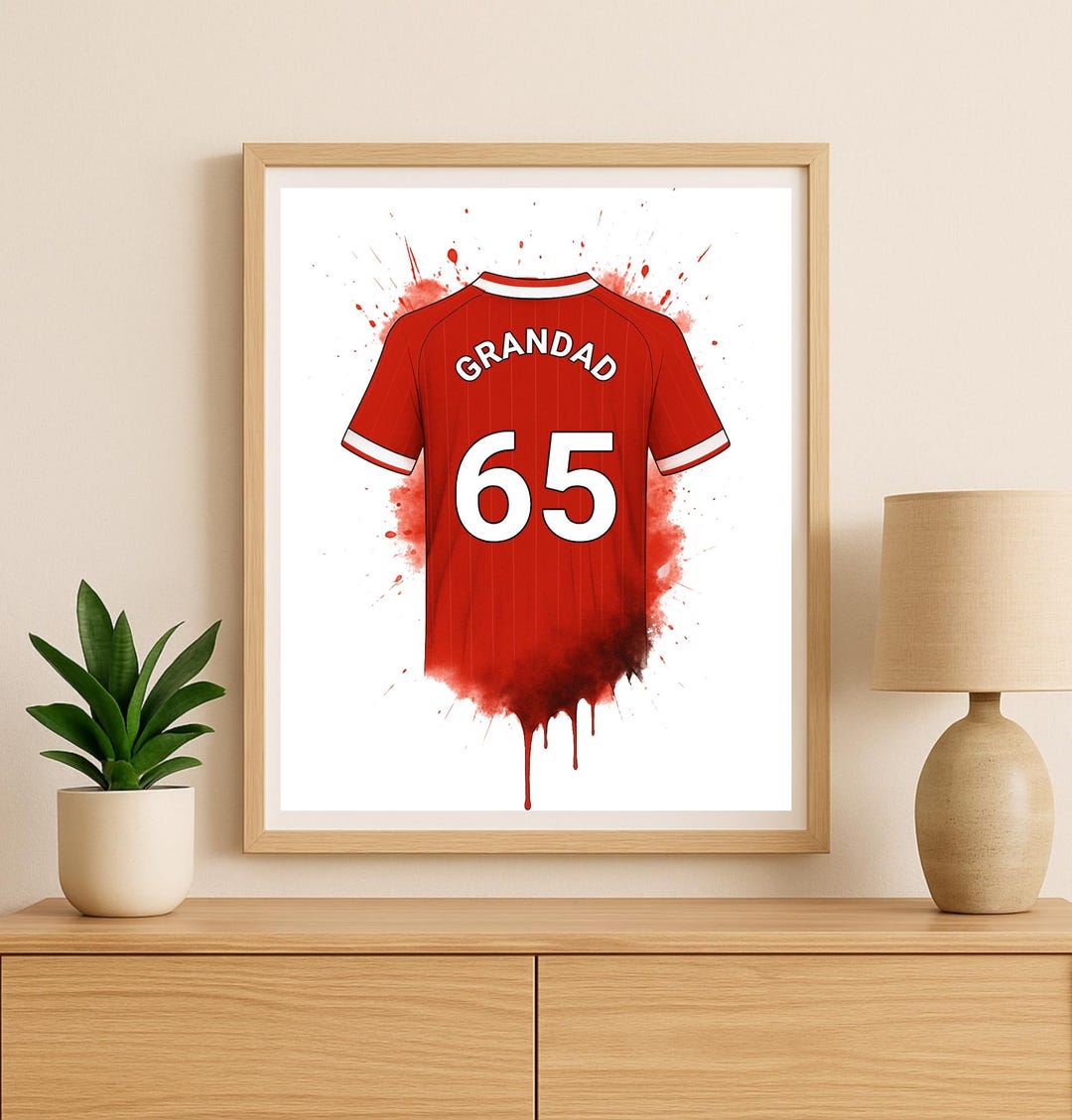 Personalised Nottingham Forest Football Shirt Print | Custom Birthday ...