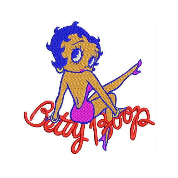 Betty Boop Embroidery Design Instant Download Filled | Etsy