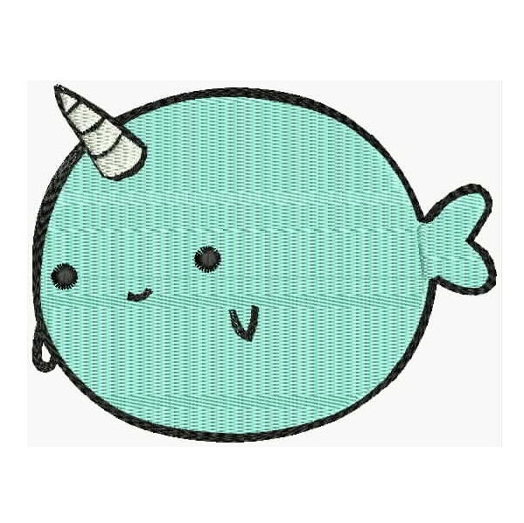 Fat Narwhal Machine Embroidery Designs Instant Download - Etsy