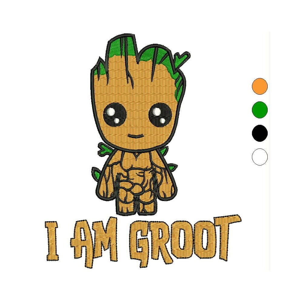 Baby Groot Embroidery Design Embroidery Pattern Machine Embroidery ...