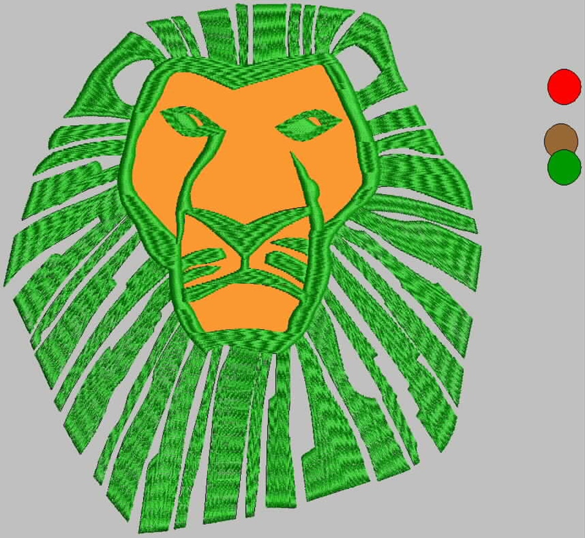 Lion King Embroidery Designs Instant Download Applique | Etsy