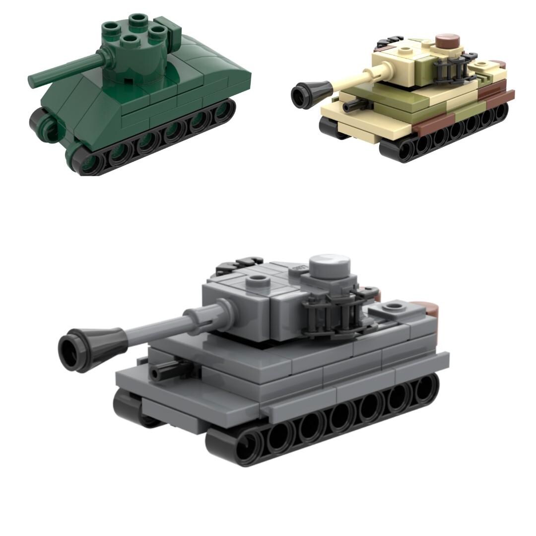 Custom Micro Tank Model Built With High-quality Lego-compatible Bricks ...