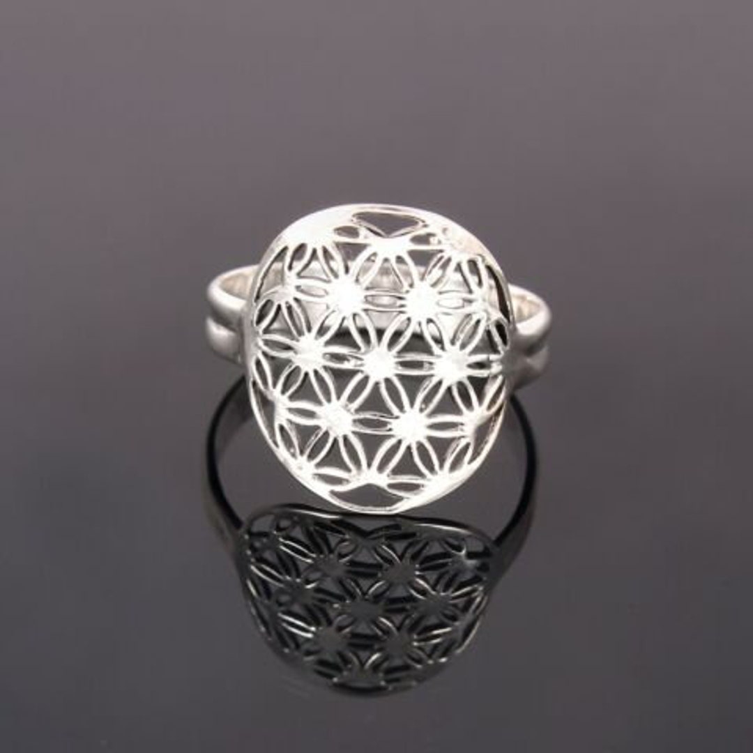 Mandala Ring, Boho Ring, Sacred Geometry Ring, Meditation Ring, Yoga ...