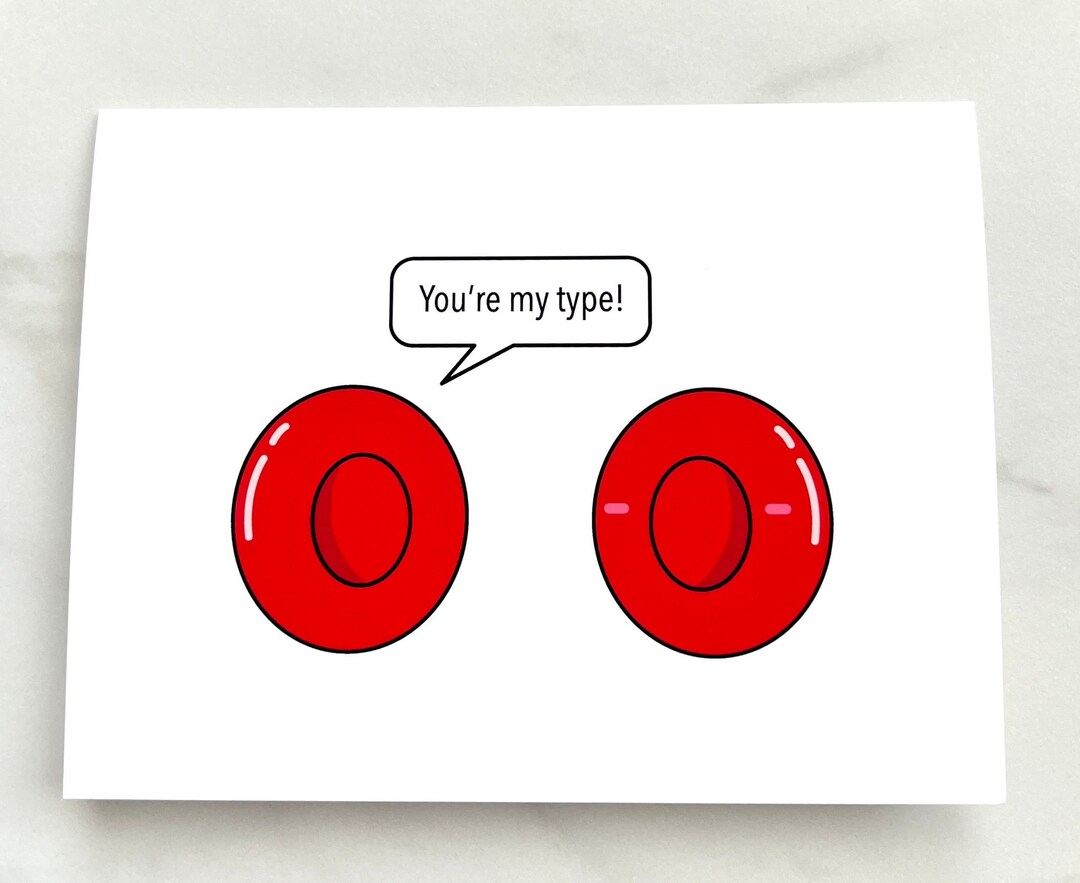 Blood Type Card - Etsy