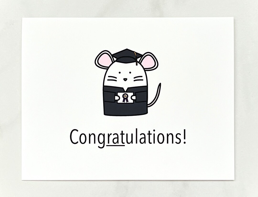 Lab Rat Graduation Card - Etsy