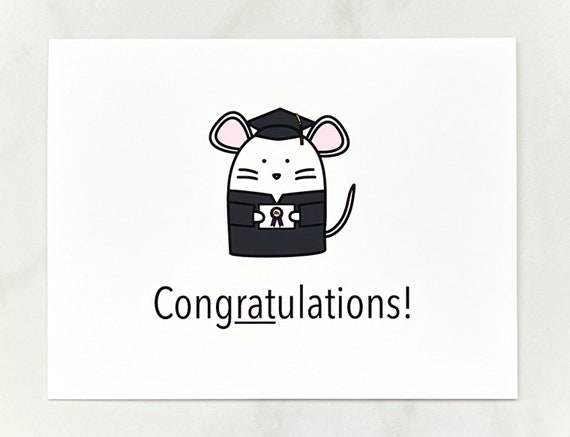 Lab Rat Graduation Card - Etsy