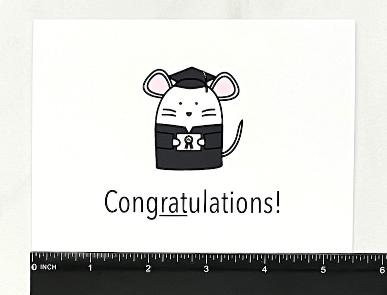 Lab Rat Graduation Card - Etsy